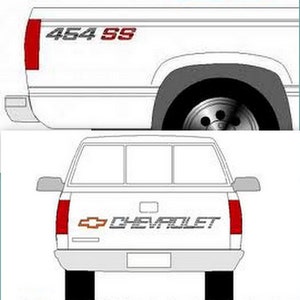 454 SS KIT CHEVY Truck Tailgate & Bedside Decals 90-91 Chevrolet Truck ...