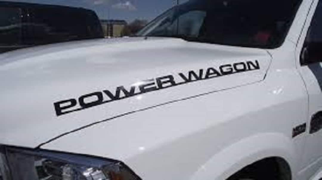 Dodge POWER WAGON Hood Letter Replacement Decals / Sticker +your Choice ...