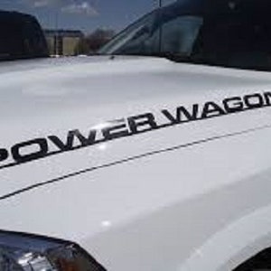 Dodge POWER WAGON Hood Letter Replacement Decals / Sticker +your Choice ...