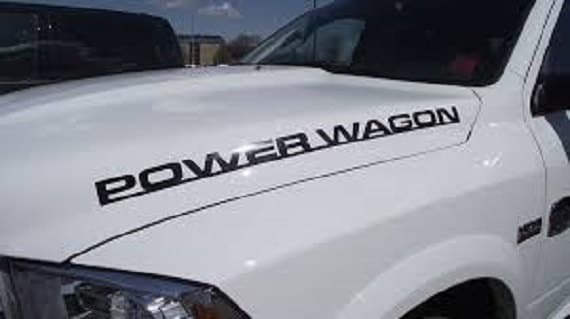 Dodge POWER WAGON Hood Letter Replacement Decals / Sticker +your Choice ...