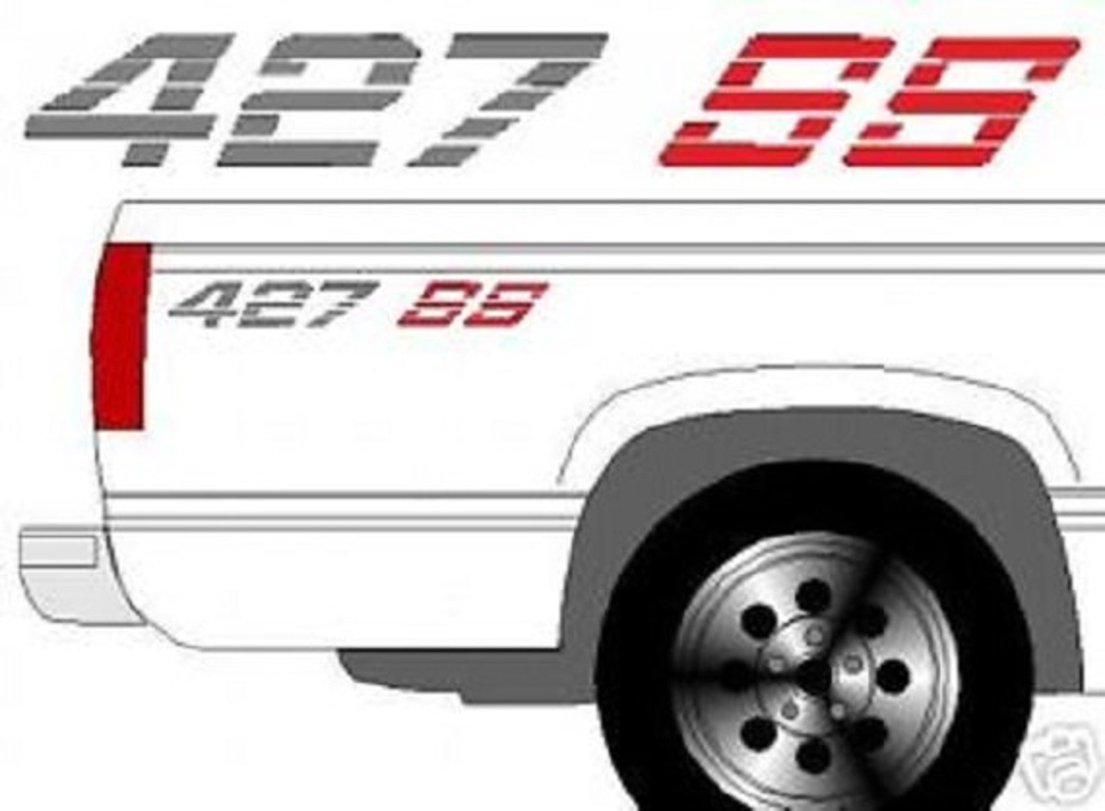 427 SS CHEVROLET Chevy Truck Bedside Decals With Your Color Choice - Etsy