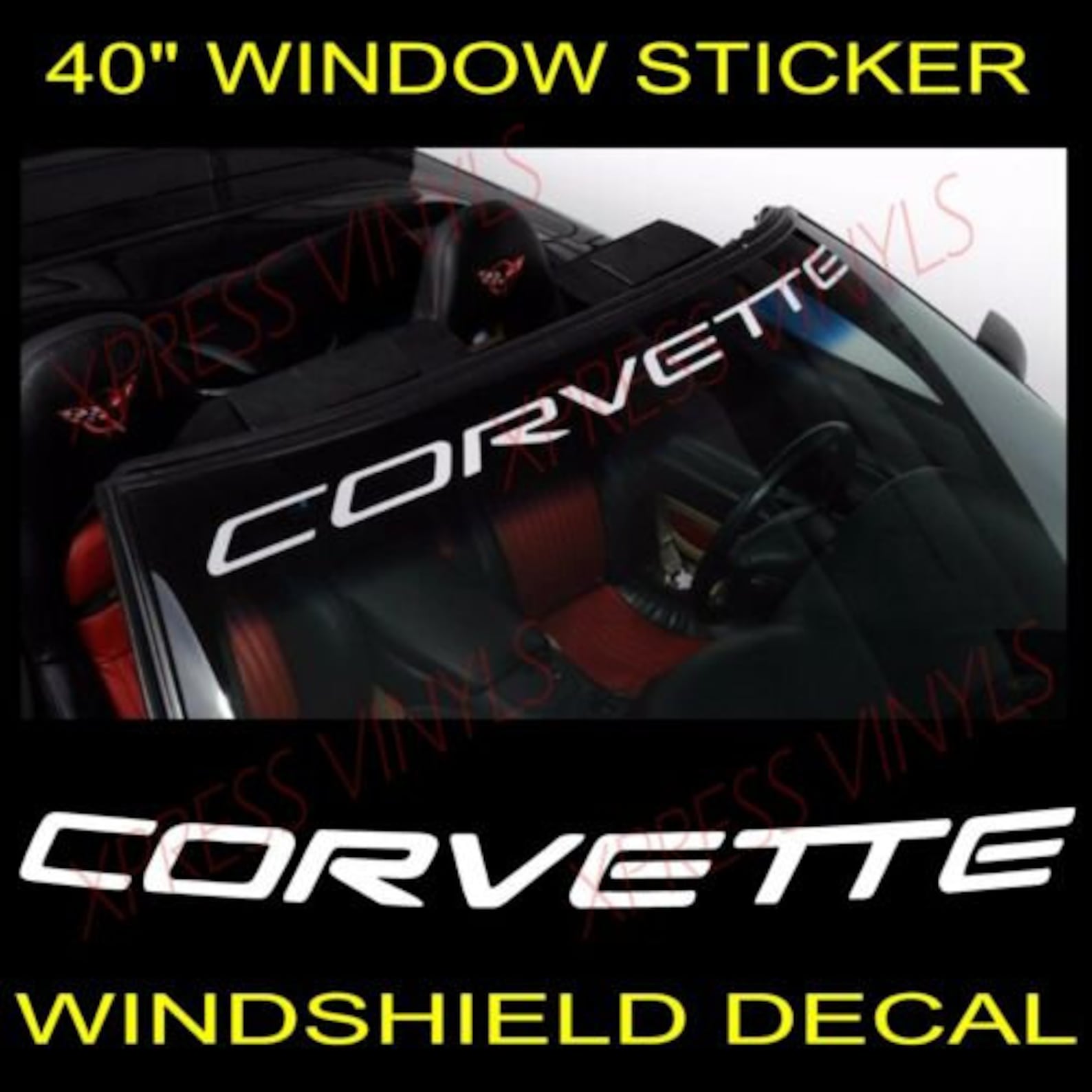 CORVETTE - Windshield Banner/window Banner Decal - Chevrolet - Etsy