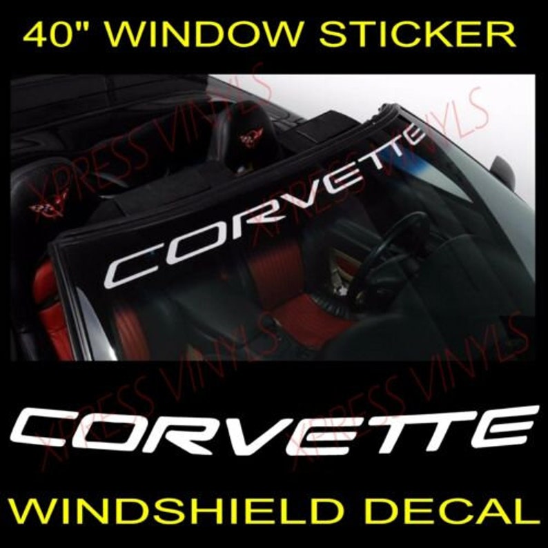 CORVETTE - Windshield Banner/window Banner Decal - Chevrolet - Etsy