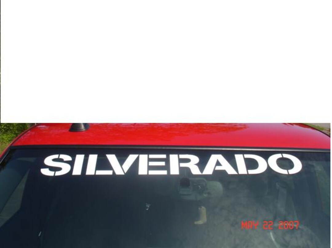 SILVERADO Windshield Window Topper Decal - Fits: CHEVY Truck - Etsy
