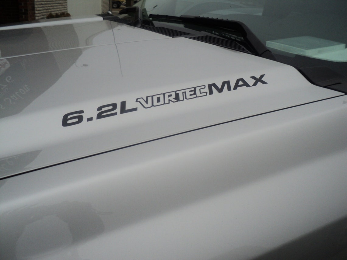 6.2L VORTEC MAX Hood Decals - Fits: Chevrolet Silverado GMC Sierra ...