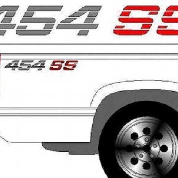 454 Ss Truck Decals - Etsy