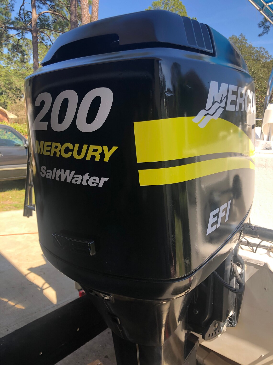 MERCURY Boat Motor Cowl DECAL Replacement Set in Yellow | Etsy
