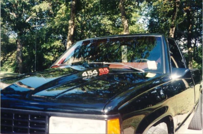 454 SS Chevy Truck HOOD DECALS for 90-91 Style Performance Chevrolet ...