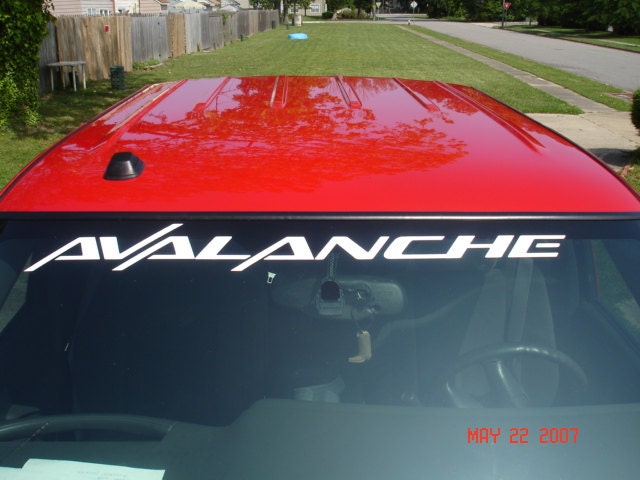 CHEVY AVALANCHE Windshield Window Topper Decal - Etsy