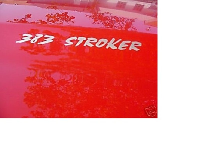 383 STROKER Hood Decals Your Choice of Color - Etsy