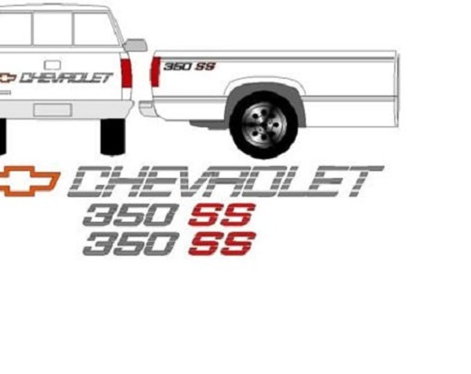 350 SS Kit CHEVY Truck Tailgate & Bedside Decals 90-91 Style - Etsy