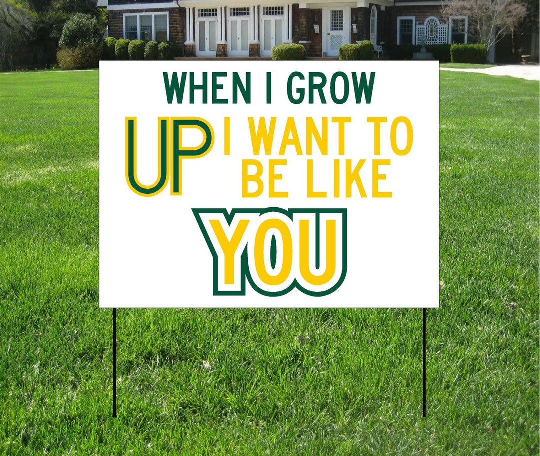 When I Grow UP Yard Signs, Event Yard Sign, Custom Bag Yard Signs - Etsy