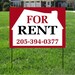 For Rent Yard Signs Event Yard Sign Custom Bag Yard Signs - Etsy