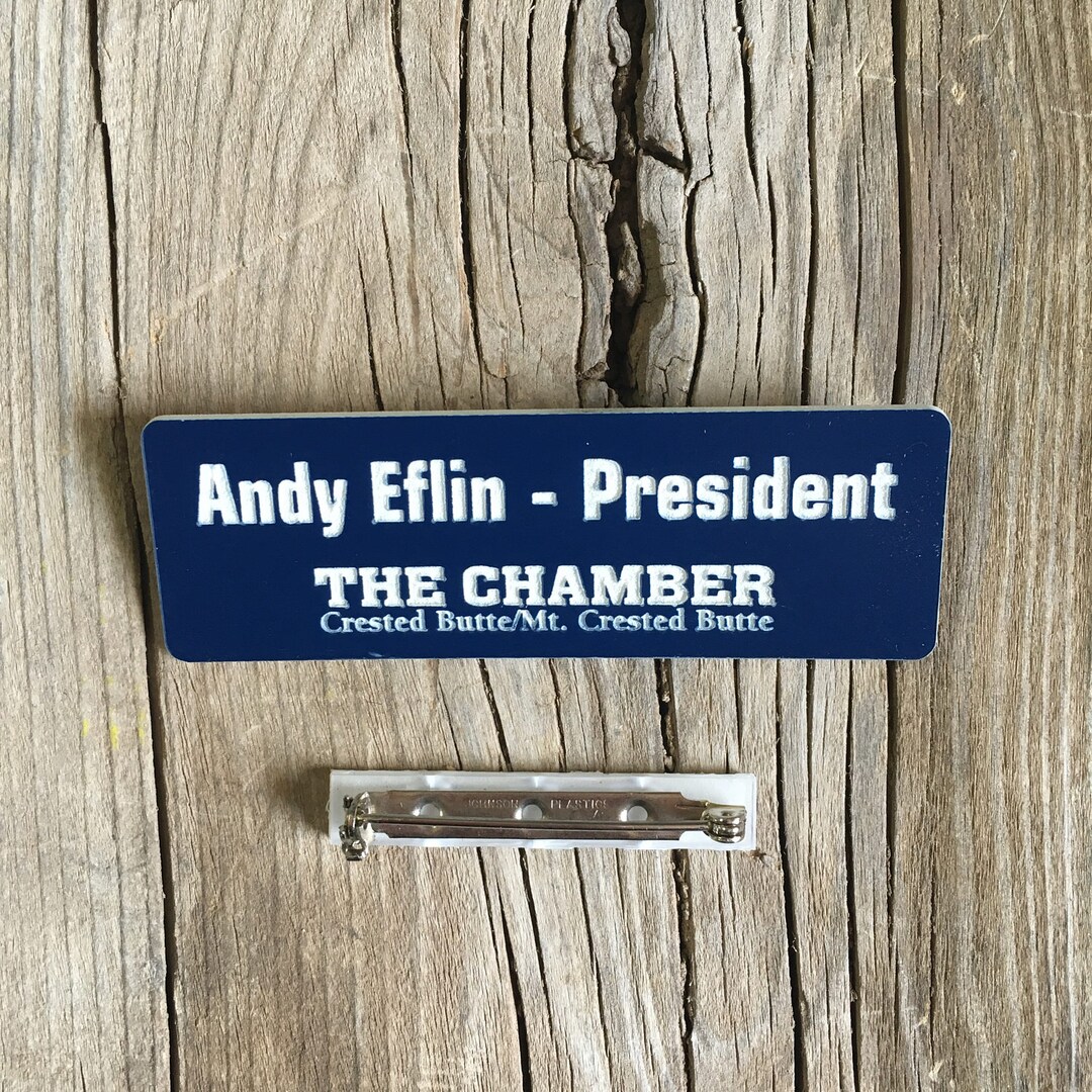 Name Tags, Custom Name and Logo, Pin Back 3" X 1" - Etsy