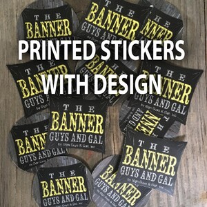 100 Custom Event Stickers WITH DESIGN Waterproof Outdoor - Etsy