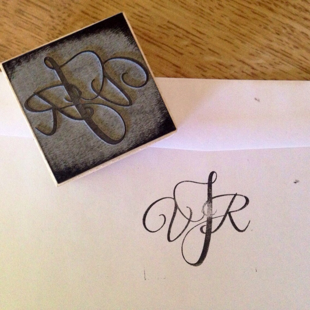 Custom Monogram Stamp, Wedding Monogram Stamp, Address Stamp - Etsy