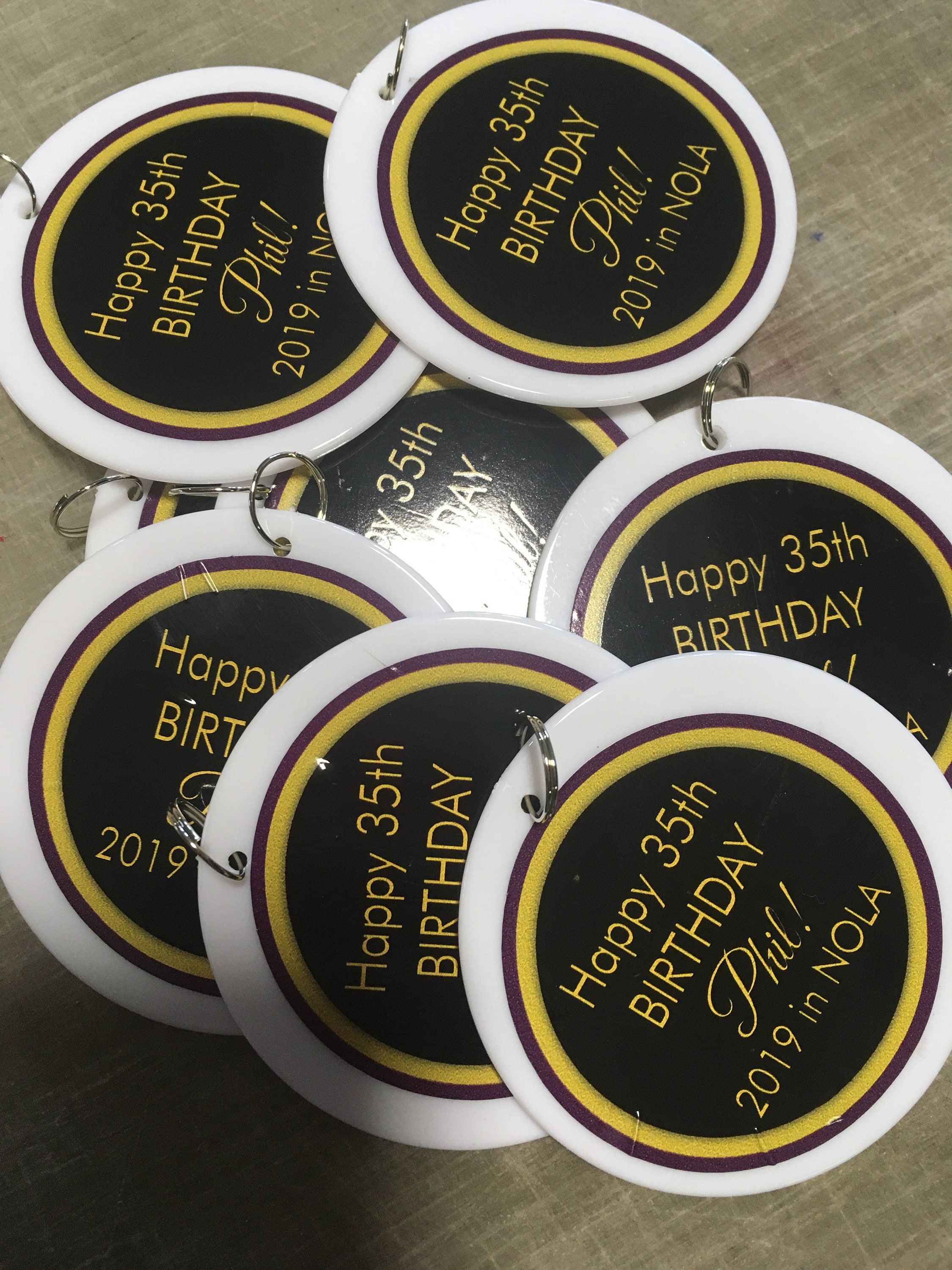 Mardi Gras Beads With Custom Sticker on a White Plastic - Etsy