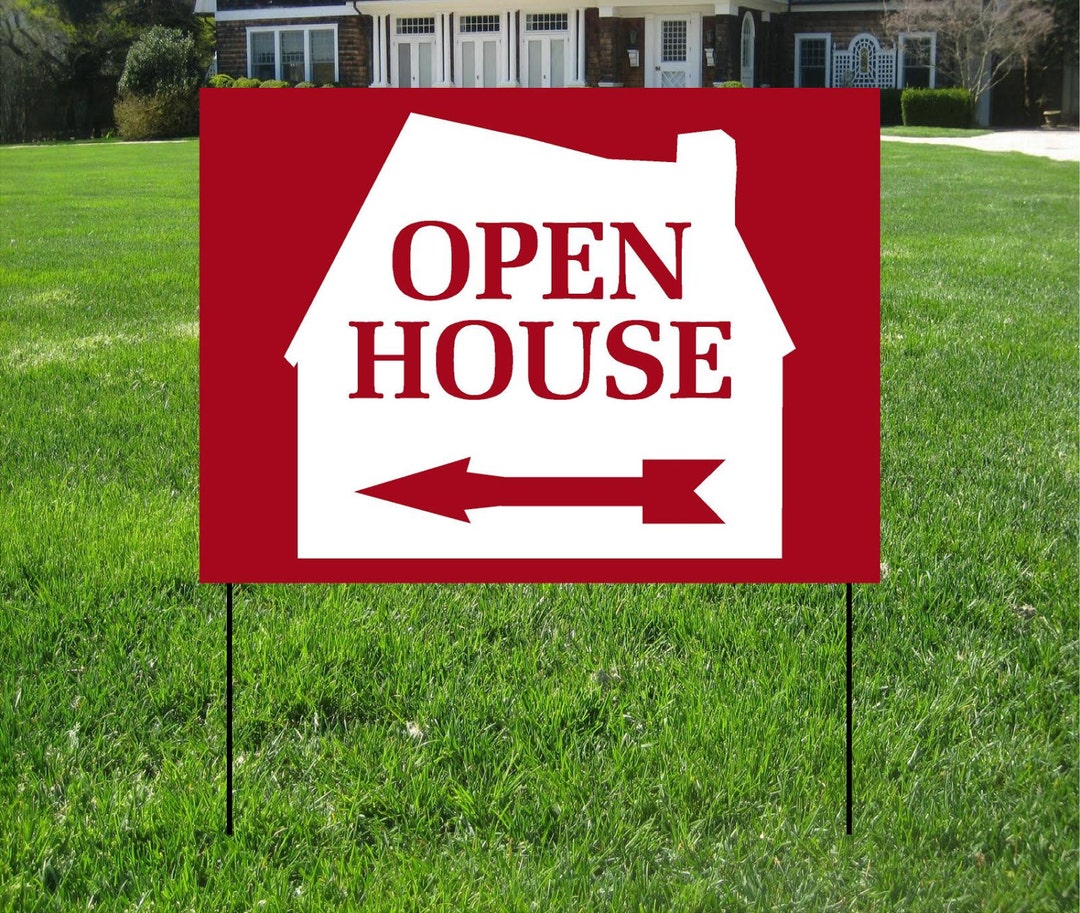 Open Hosue Yard Signs, Event Yard Sign, Custom Bag Yard Signs - Etsy
