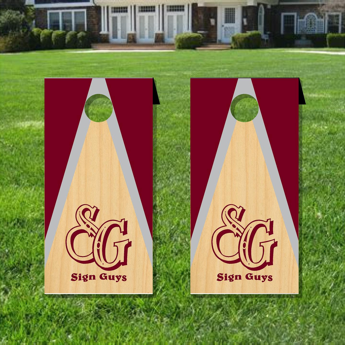 Custom Personalized Cornhole board decal wraps Football | Etsy