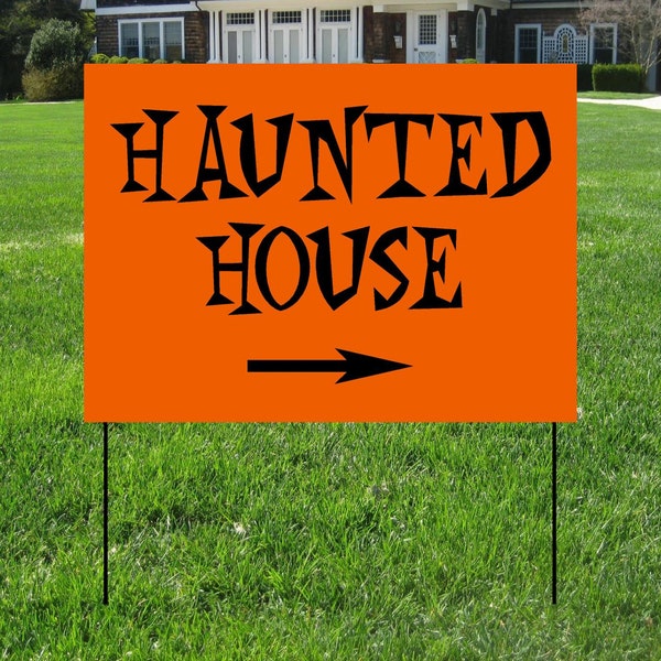 Haunted House Sign - Etsy
