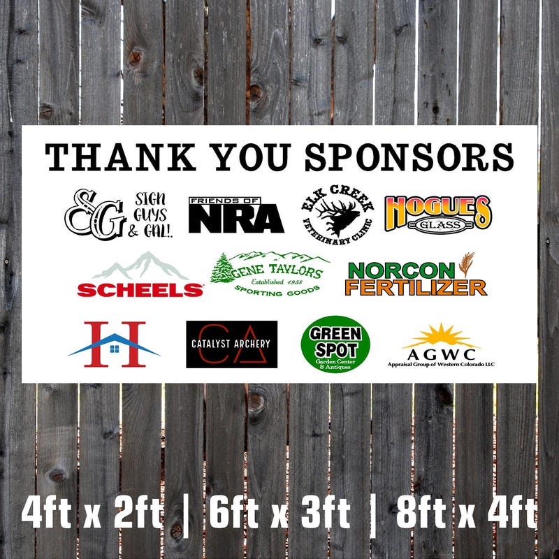 Thank You Sponsor Posters - Etsy