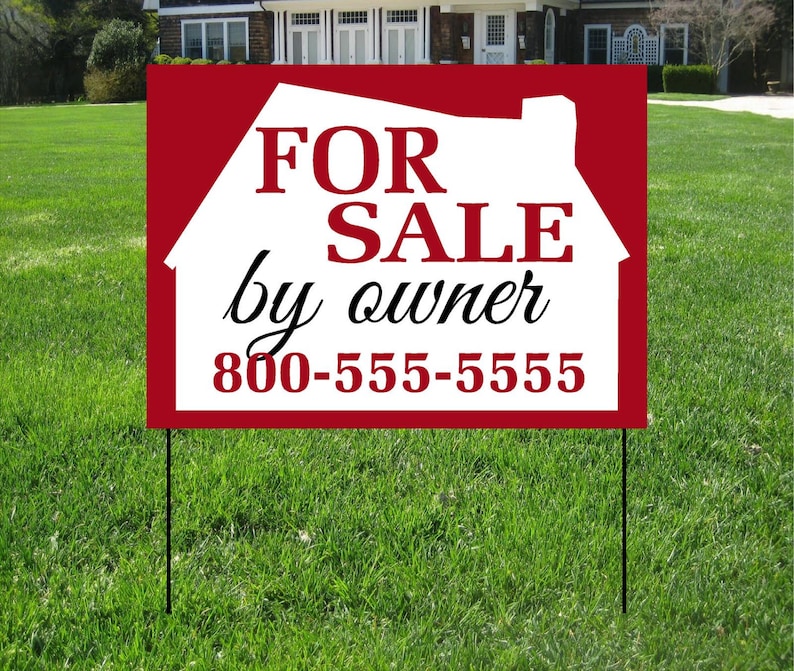 For Sale by Owner Yard Signs Event Yard Sign Custom Bag Yard - Etsy
