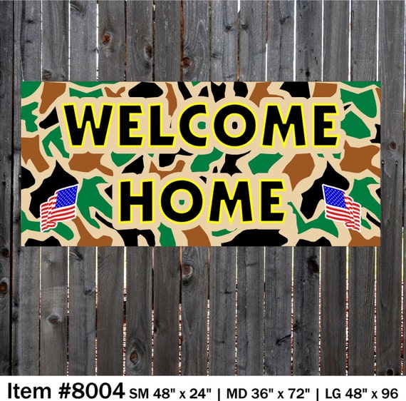 Welcome Home Banner Camo Banner military Banner | Etsy