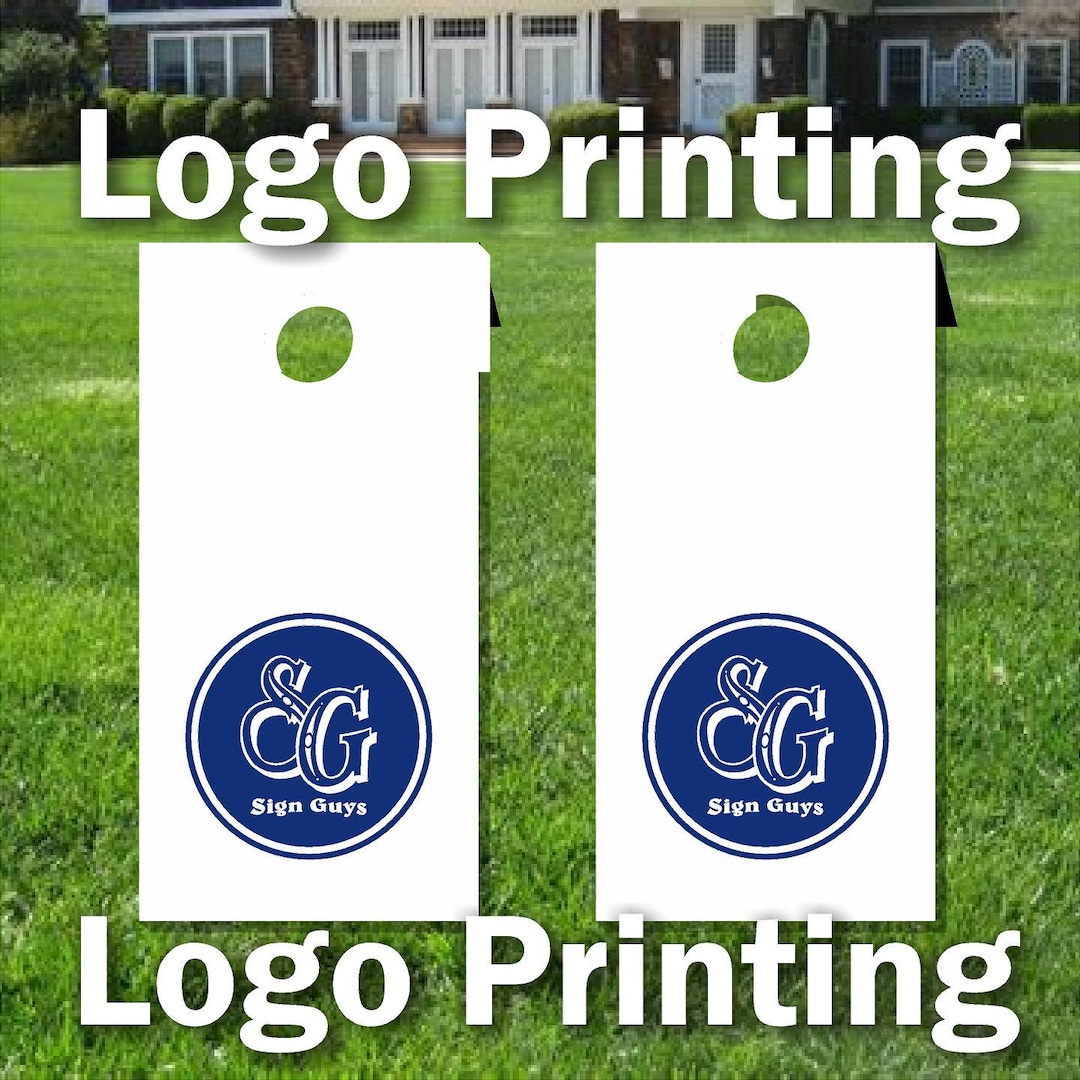 Set of Two Custom Logos for Cornhole Boards, Printing of 2 Business or ...