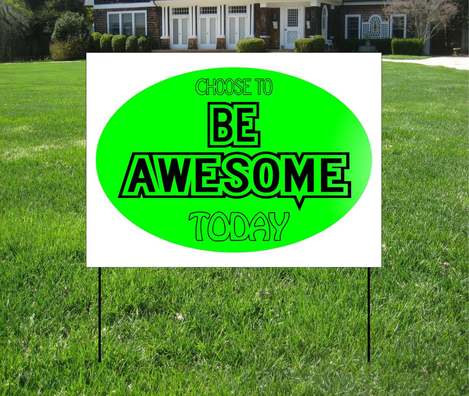 Be Awesome Today Yard Signs Event Yard Sign Custom Bag Yard - Etsy