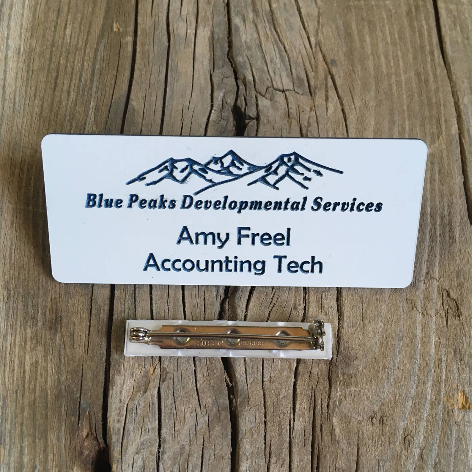 Name Tags Custom Name and Logo Pin Back 3 X 1.25 - Etsy