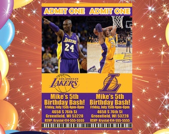 Lakers Invitations | Etsy