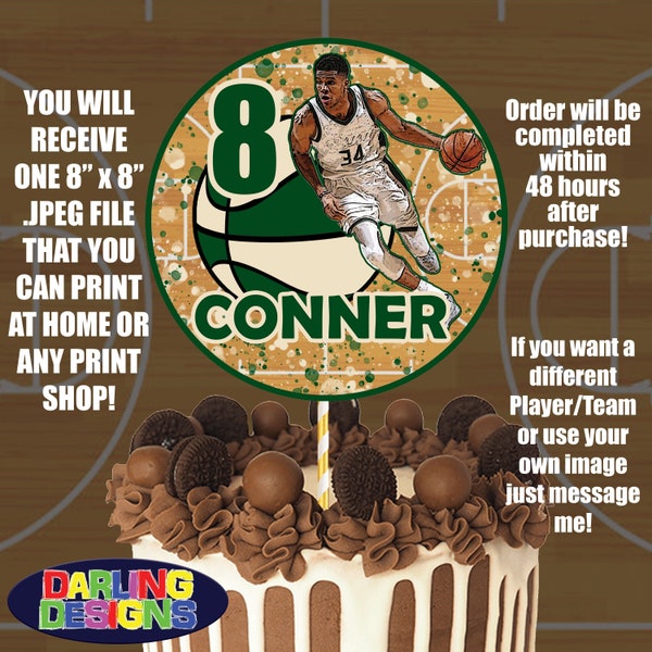 Basketball Cake Topper - Etsy