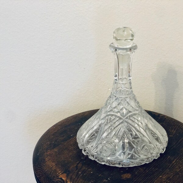 Crystal Decanter With Rose - Etsy