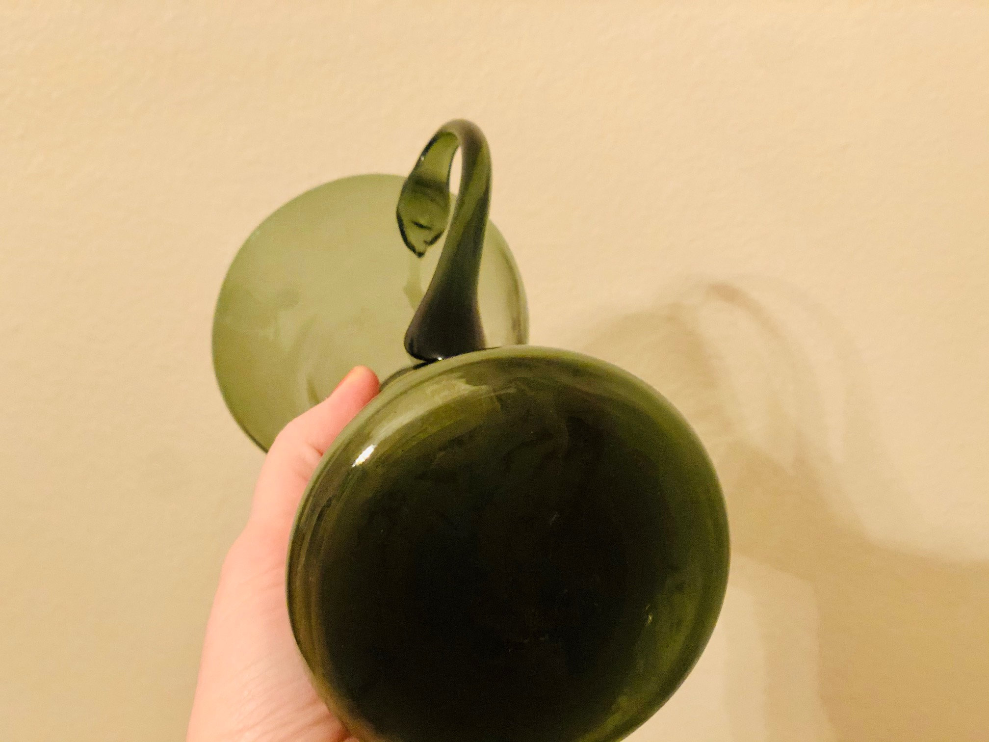 Mid Century Smoke Glass Cocktail Pitcher / Vintage Glass Martini ...