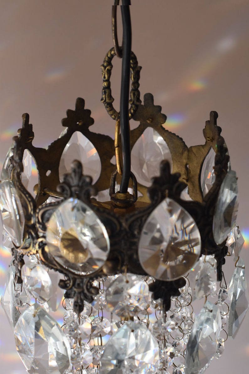 Chic Shabby Ceiling Lighting Vintage Crystal Chandelier | Etsy