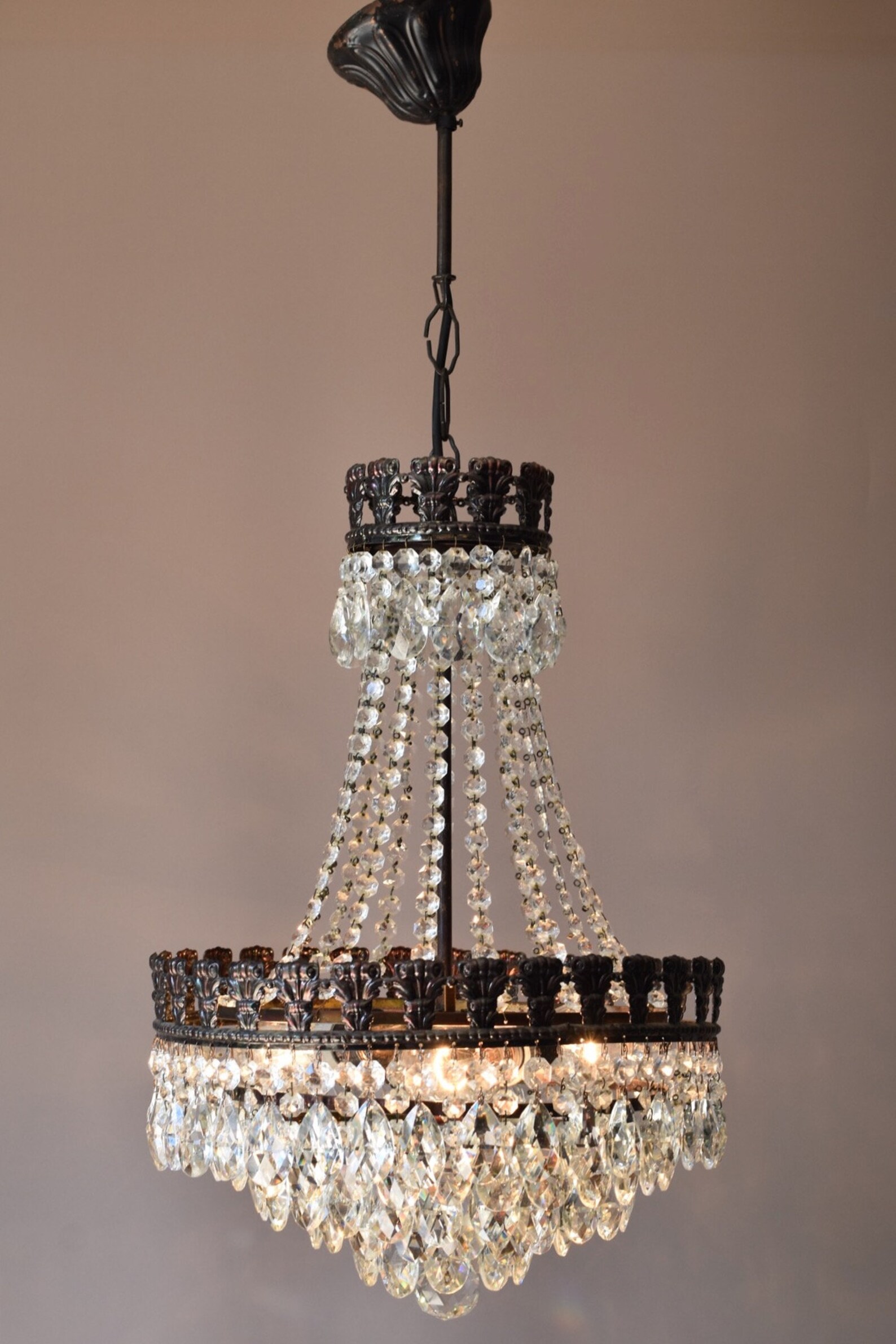 Antique Style Lighting, Indoor Vintage Retro Crystal Chandelier ...