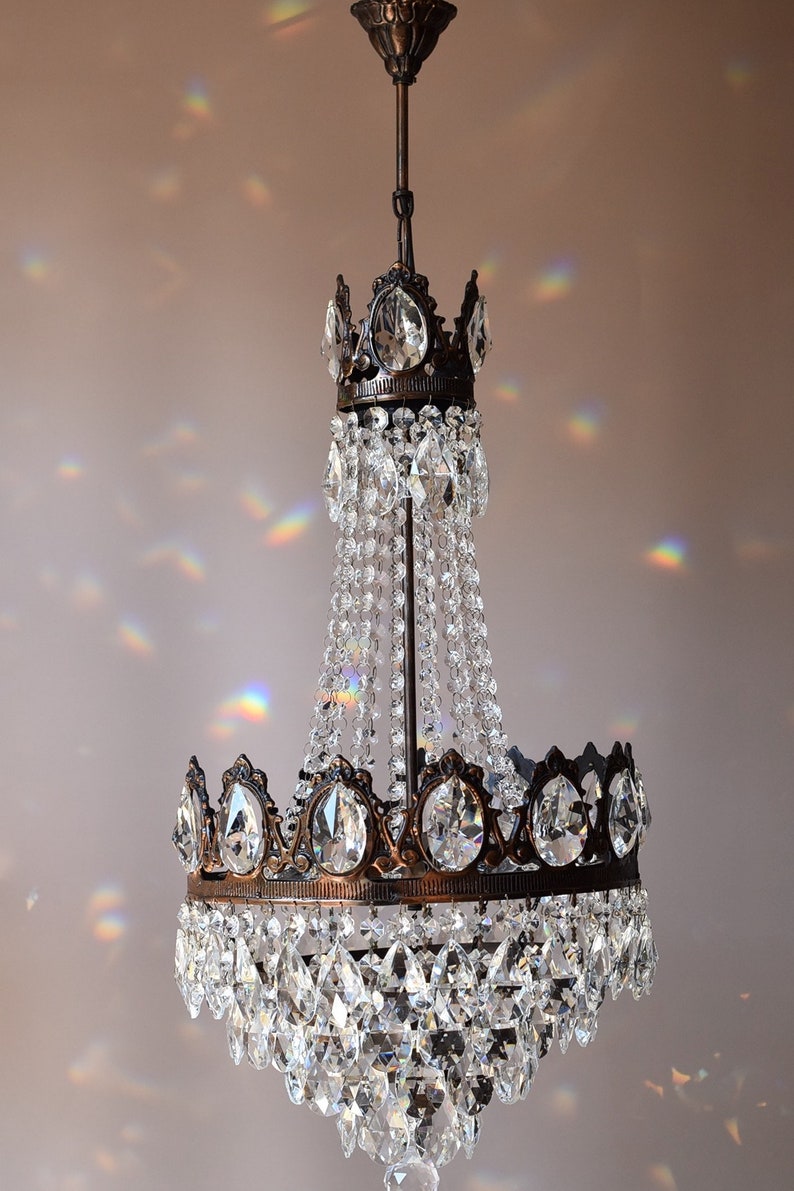 Antique Style Lighting, Retro Vintage Crystal Chandelier, Ceiling ...