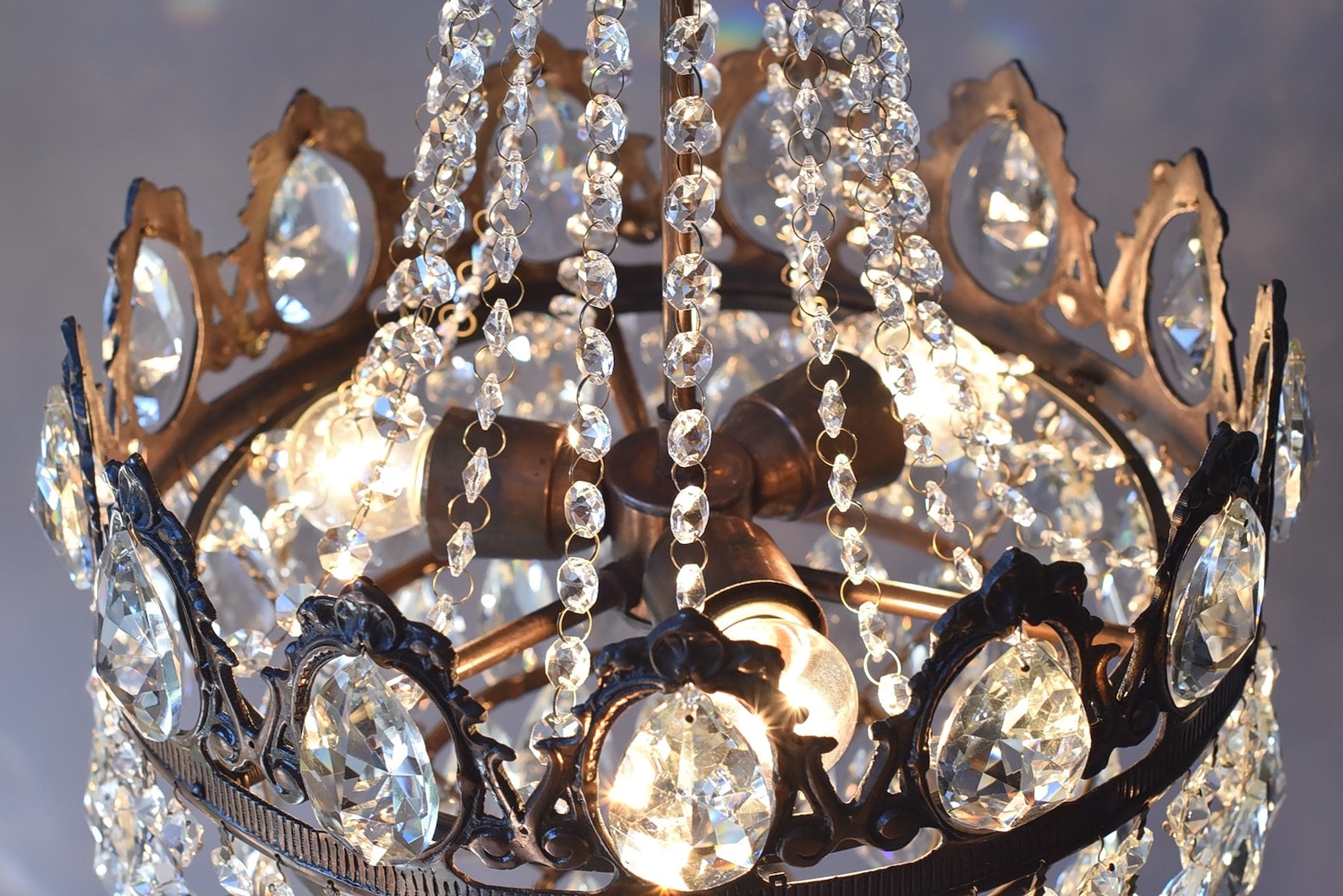 Antique Style Lighting, Retro Vintage Crystal Chandelier, Ceiling ...