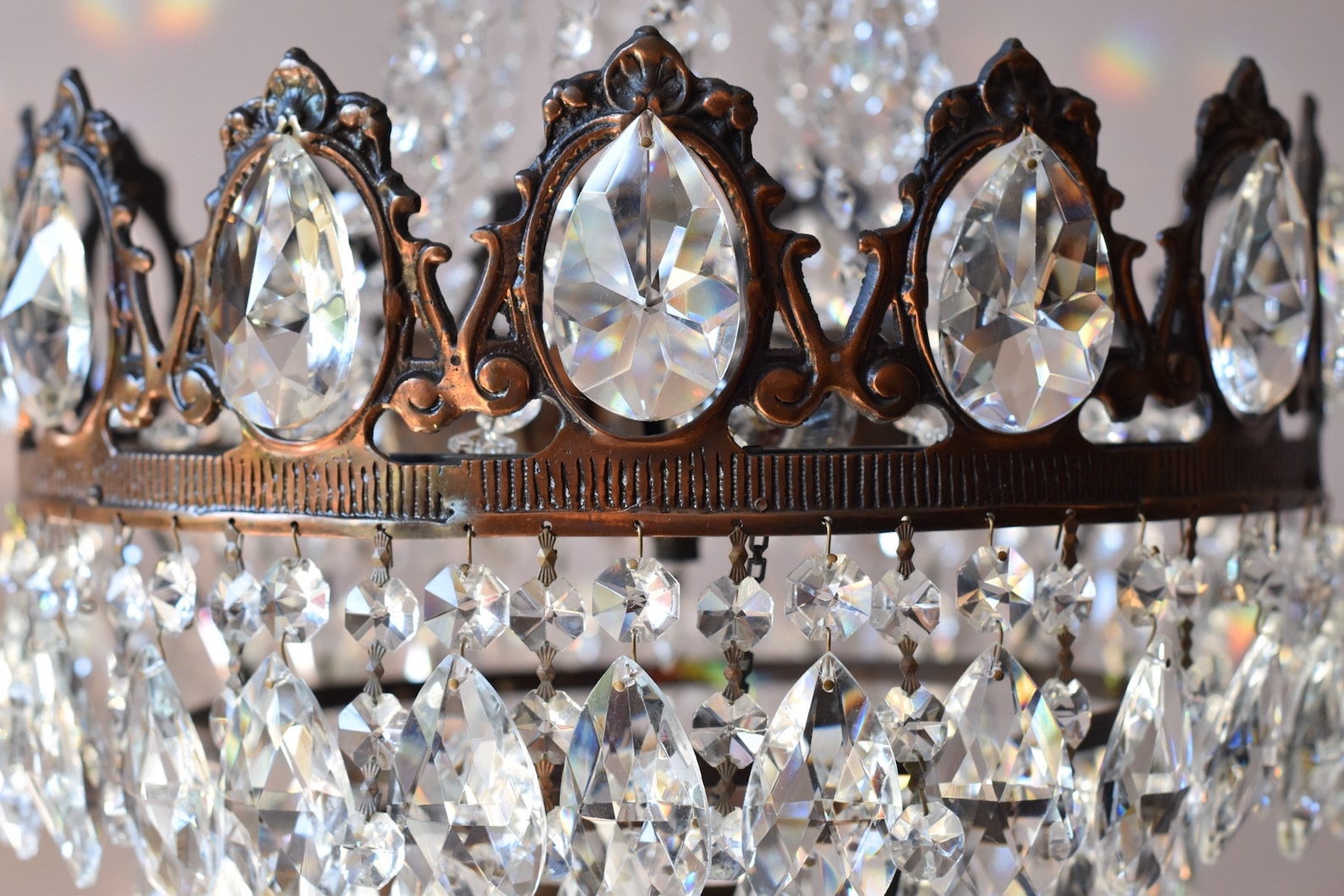 Antique Style Lighting, Retro Vintage Crystal Chandelier, Ceiling ...