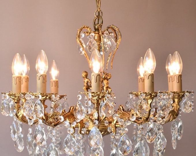 Antique French Style Vintage Crystal Chandelier Hollywood Ballroom ...