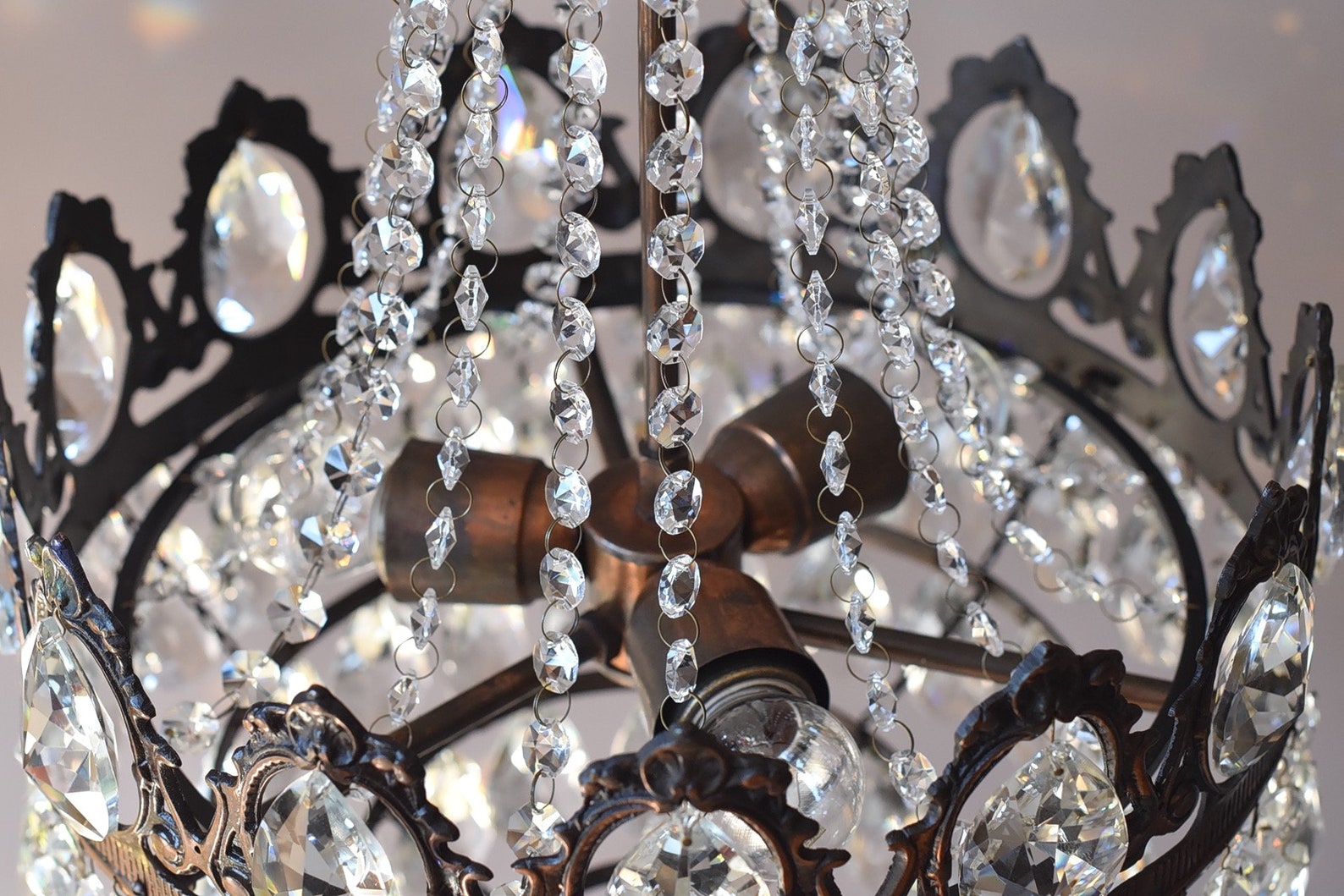Antique Style Lighting Retro Vintage Crystal Chandelier - Etsy