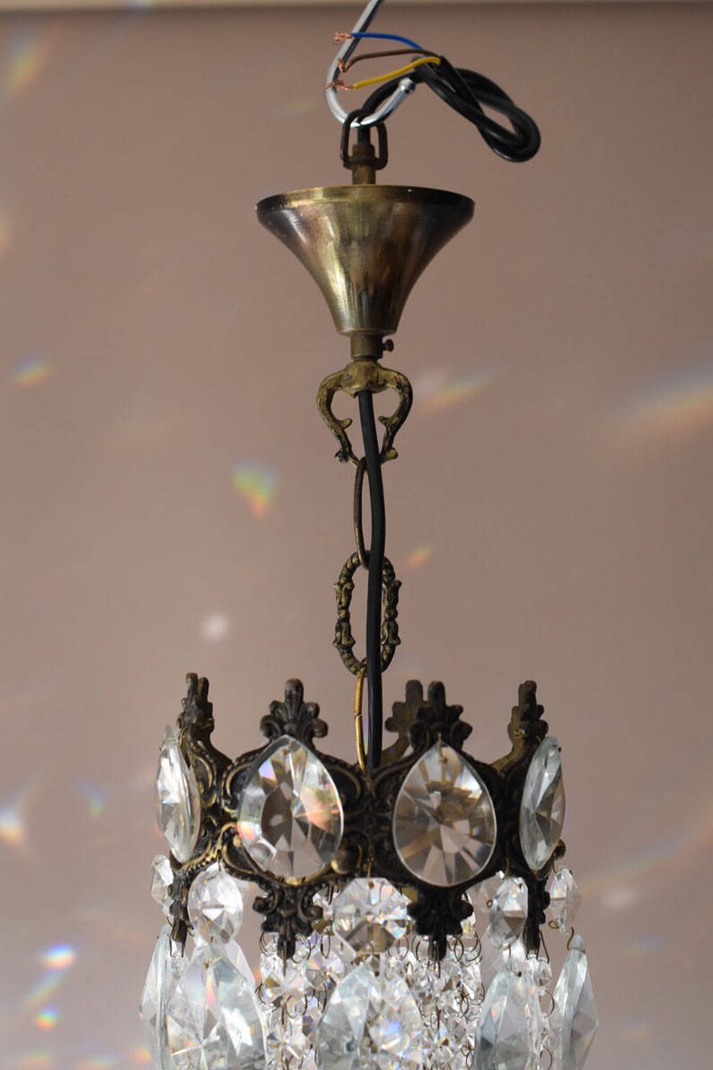 Chic Shabby Ceiling Lighting Vintage Crystal Chandelier | Etsy