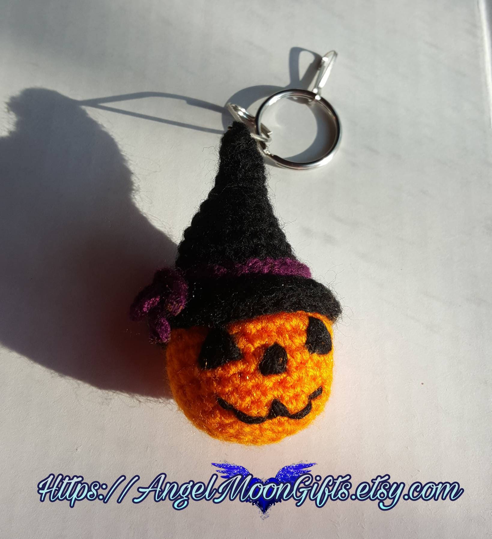 Pumpkin Witch Keychain, Pumpkin Keychain, Witch Hat Pumpkin, Halloween ...