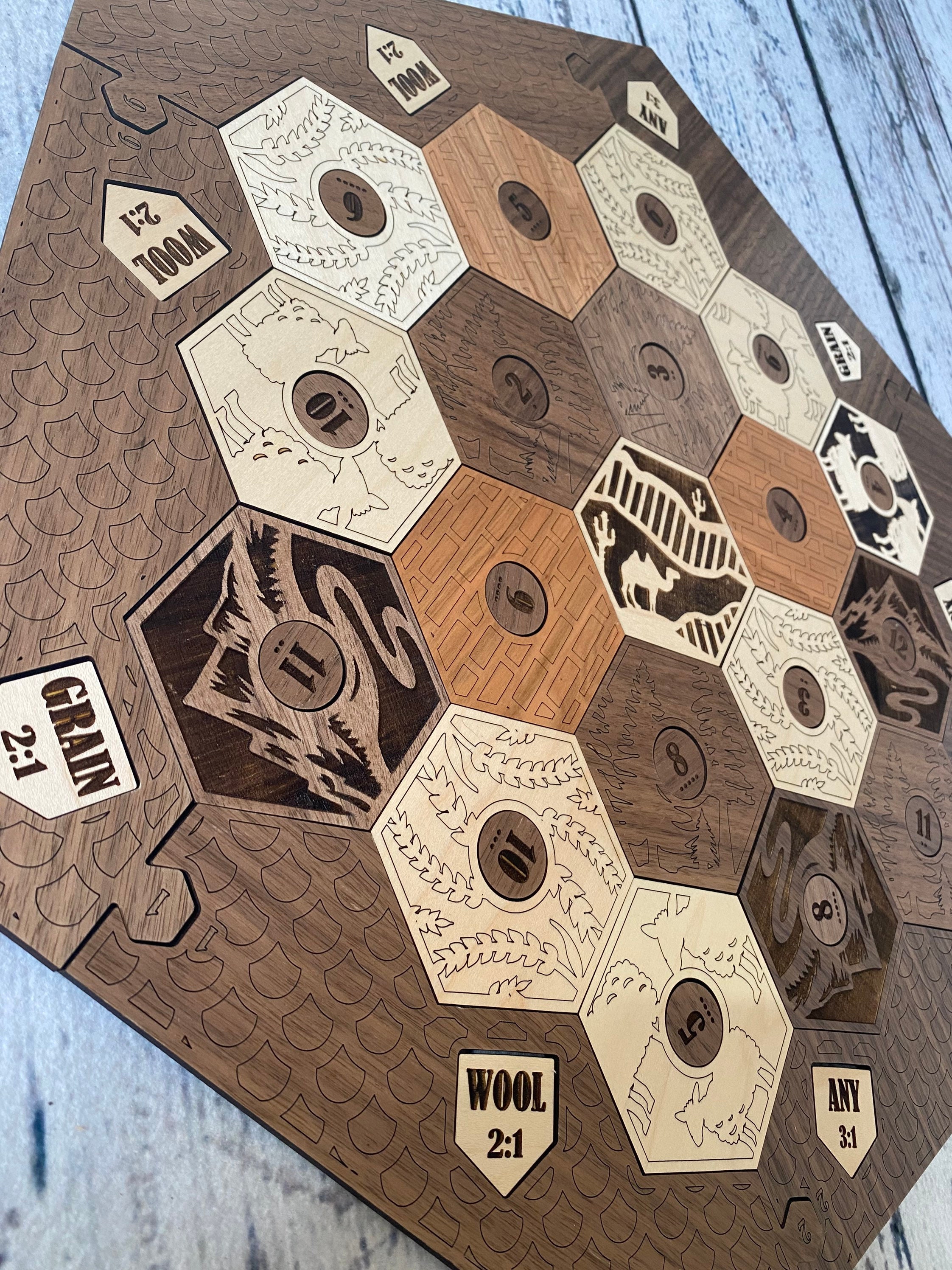 Elegant Custom Made Hexagon Gameboard Wooden Luxury Custom - Etsy