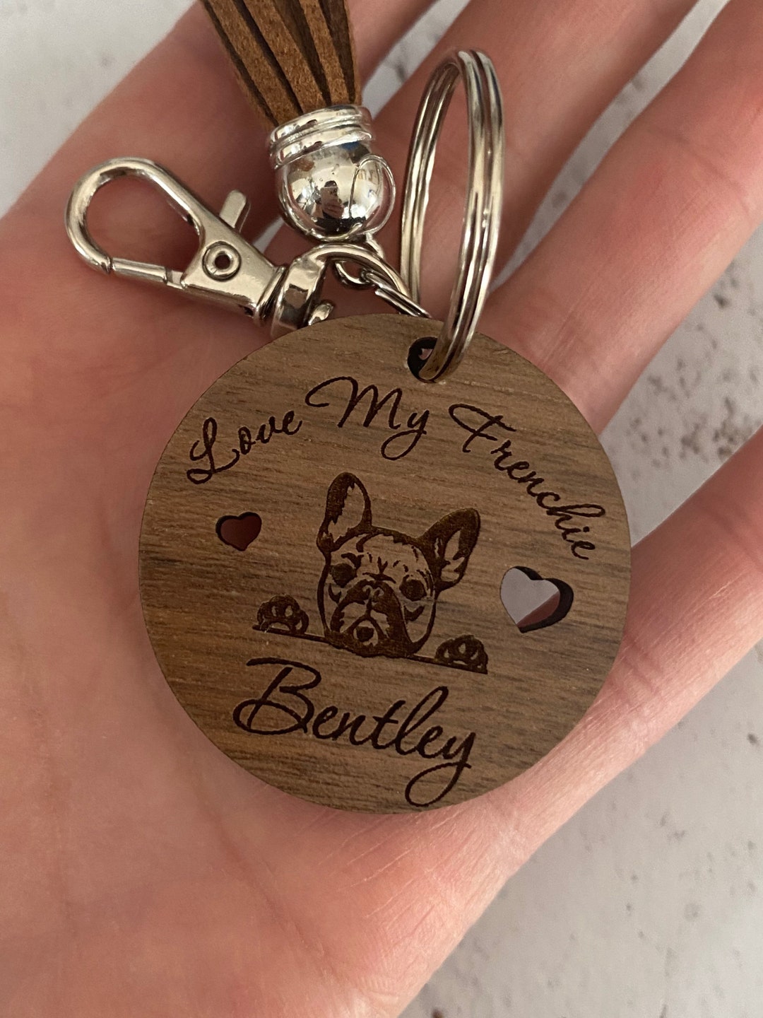 French Bulldog Keychain Frenchie Love My Frenchie - Etsy
