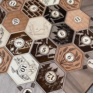 Custom Made Hexagon Gameboard Wooden Custom Game Board Handmade Laser ...