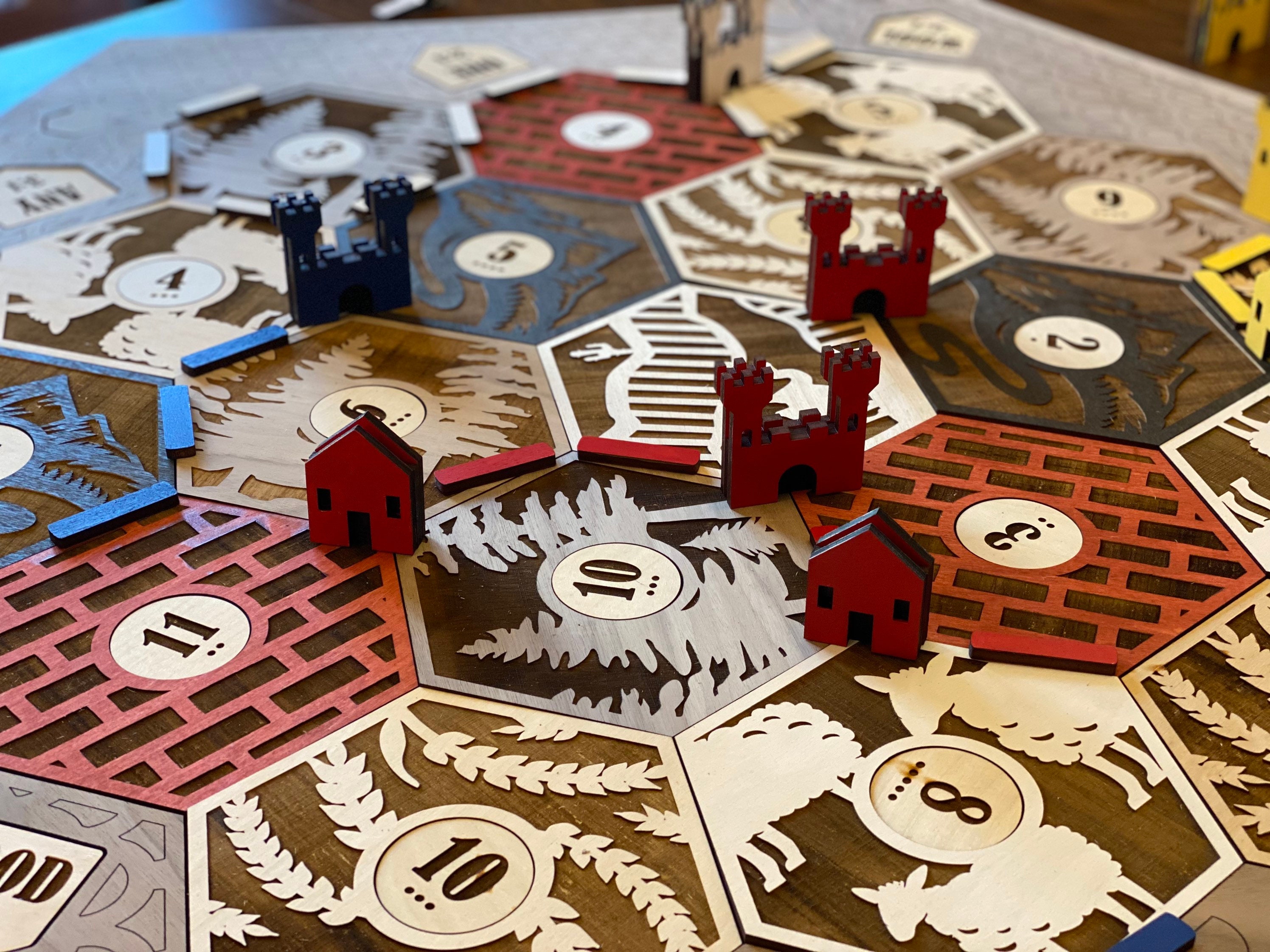 Giant Hexagon Gameboard Set: Handmade Laser Cut Wooden Board - Etsy