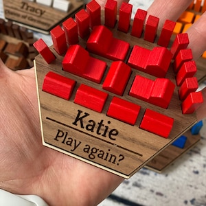 Personalized Game Piece Holders for Popular Game Board Finished Walnut ...