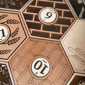 Custom Made Hexagon Gameboard Wooden Custom Game Board Handmade Laser ...