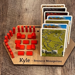 Personalized Game Piece Holders for Popular Game Board Walnut Custom ...